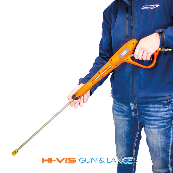 Hi-Vis Orange Heavy Duty Industrial High Pressure Trigger Gun & nozzle ...